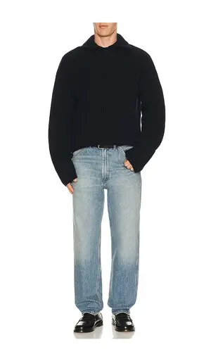 A.p.c. Pull Long Sleeve Polo - Blue