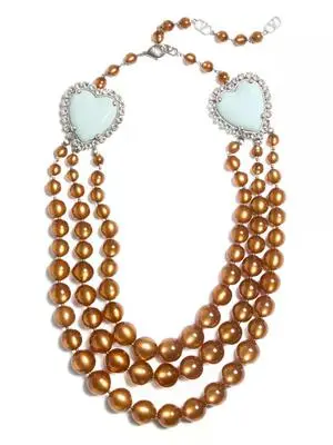 Valentino Garavani Coeur Hyperbole Heart-motif Necklace - Silver