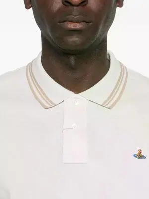 VIVIENNE WESTWOOD Striped Polo Shirt - Neutrals
