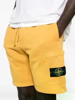 Stone Island Garment Dyed Organic Cotton Fleece Drawstring Shorts