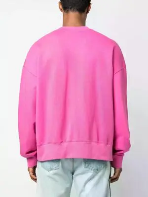 Palm Angels Logo-embroidered Cotton Sweatshirt