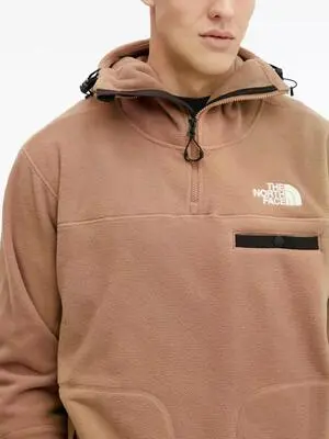 The North Face Hooded Quarter Zip Sweatshirt - Brown