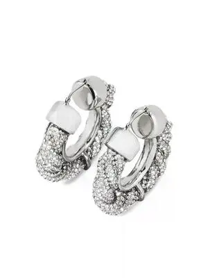 AQUAZZURA Scintilla Hoop Earrings With Crystal Embellishment