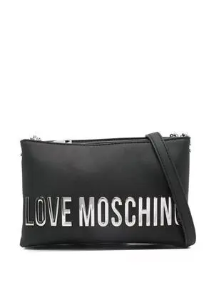 Moschino Logo Lettering Crossbody Bag - Black