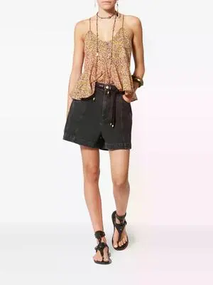 MARANT ETOILE Floral Print Spaghetti Strap Blouse