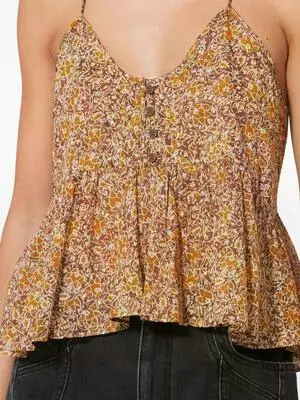 MARANT ETOILE Floral Print Spaghetti Strap Blouse
