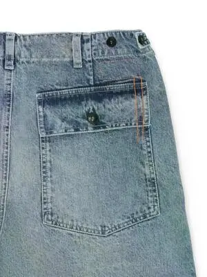 FORTELA Bleach-wash Fatigue Jeans