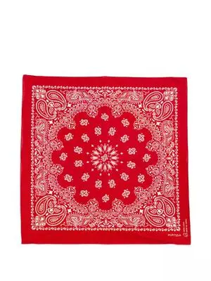 FORTELA Japanese Paisley-pattern Bandana Red