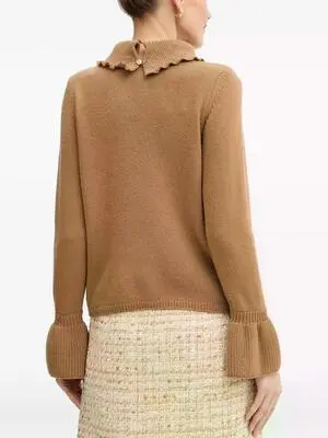 Luisa Spagnoli Ruffled Collar Knit Sweater