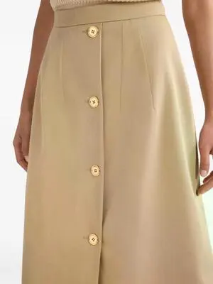 PATOU Button-fastening A-line Midi Skirt