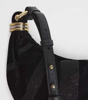Chloé Mini Velvet Embellished Bracelet Top-handle Bag