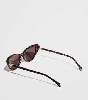 Maje Acetate Cat Eye Sunglasses - Black