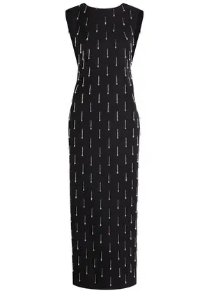 ARMARIUM Mina Crystal-embellished Wool Midi Dress - Black