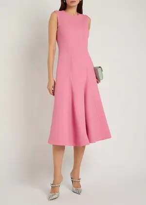 EMILIA WICKSTEAD Benicia Wool-crepe Midi Dress