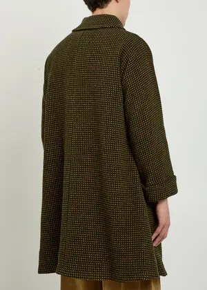 BODE Polka Dot Jacquard Wool Coat
