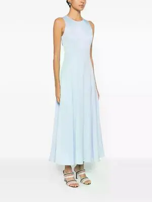 Maje Sleeveless Open Back Maxi Dress - Blue