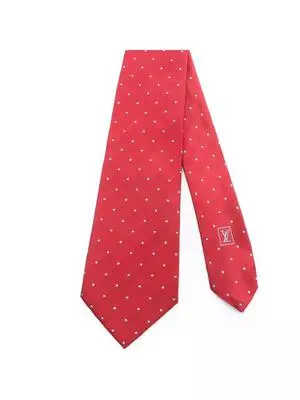 LOUIS VUITTON Silk Polka Dot Neck Tie - Red