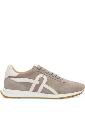 Furla Lace-up Sneakers With Logo Detail - Neutrals