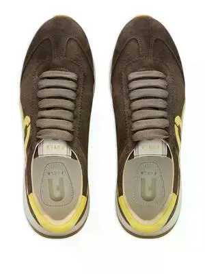 Furla Retro Logo Detail Lace-up Sneakers - Brown
