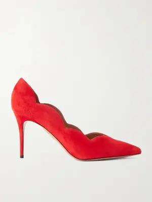 AQUAZZURA Petal 85 Suede Pumps