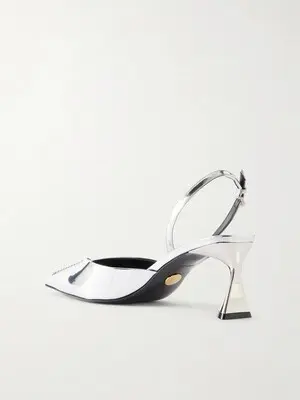 Stella McCartney Elsa Metallic Slingback Pumps