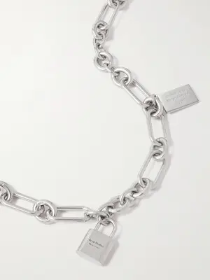 Acne Studios Tone Padlock Charm Necklace