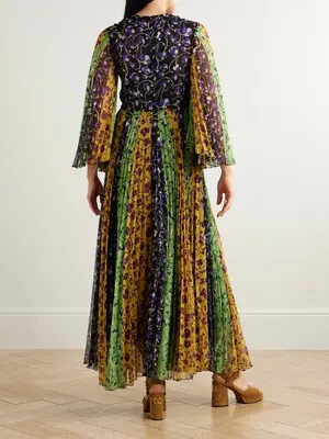 La DoubleJ Angel Pleated Maxi Dress