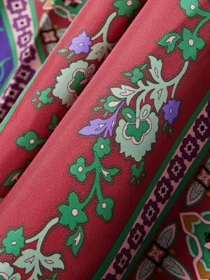La DoubleJ Magnifico Printed Silk Maxi Dress