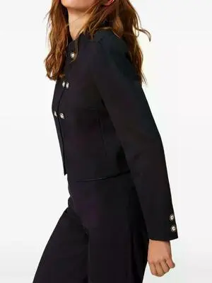 TWINSET Decorative-button Mandarin-collar Jacket