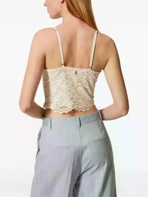 TWINSET Cropped Lace Bustier Top