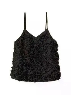 TWINSET Crêpe De Chine And Tulle Top With Flowers