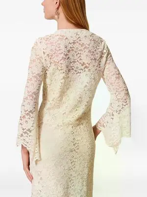 TWINSET Lace Flared Midi Dress