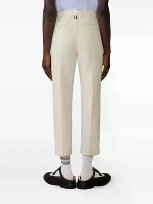 Thom Browne Corduroy-texture Tapered Chino Trousers - Neutrals