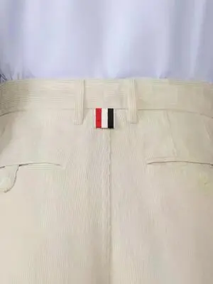 Thom Browne Corduroy-texture Tapered Chino Trousers - Neutrals