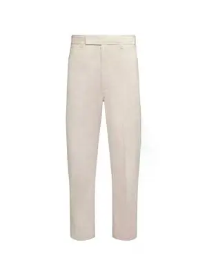 Thom Browne Corduroy-texture Tapered Chino Trousers - Neutrals
