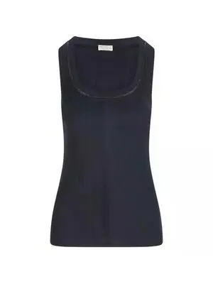 Brunello Cucinelli Ribbed Knit Tank Top - Blue