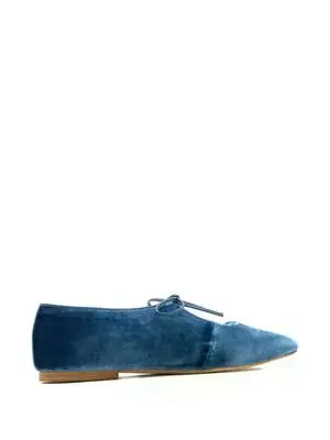 ANDREA GOMEZ Amelia Tie Velvet Ballet Flats
