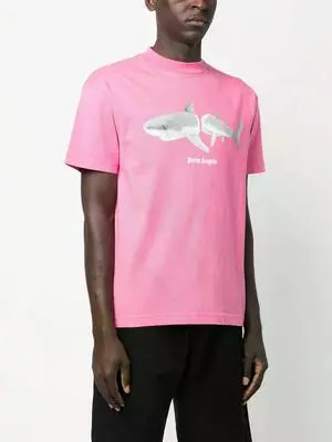 Palm Angels Shark-print Organic Cotton T-shirt