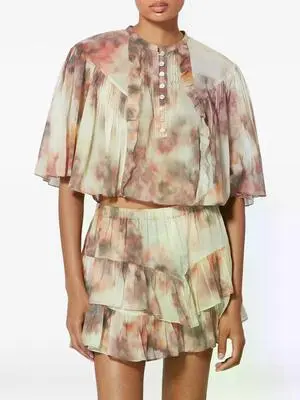 MARANT ETOILE Veelia Ruffled Blouse - Neutrals