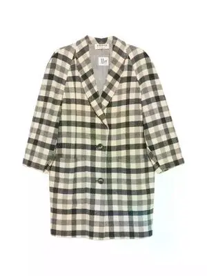 A.N.G.E.L.O. VINTAGE CULT 1980s Check-pattern Buttoned Coat - Neutrals