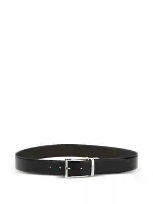 BOSS Reversible Italian Leather Belt With Engraved Logo Buckle