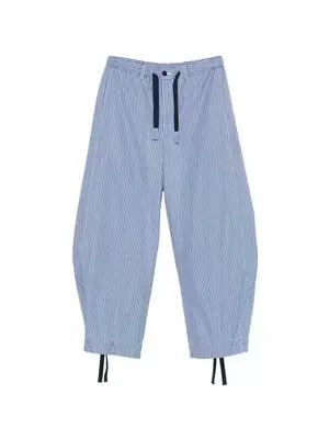 Sacai Striped Drawstring Trousers - Blue