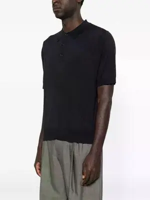 Studio Nicholson Arieta Button Short-sleeve Polo Shirt - Blue