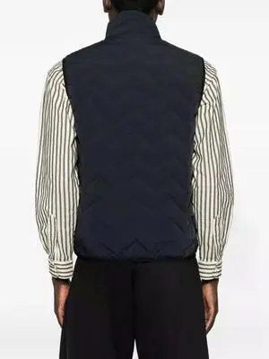 Emporio Armani Quilted Zip Gilet - Blue