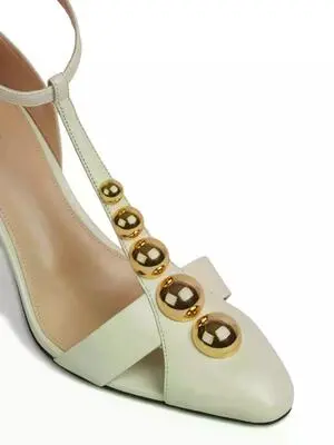 Chloé Cleia T-bar Buckle-fastening Ankle Strap Pumps - Neutrals