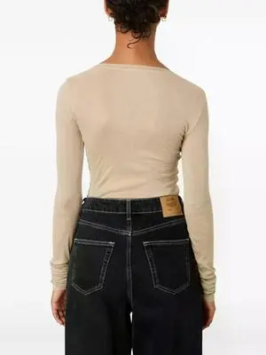 American Vintage Massachusetts Long-sleeved T-shirt - Neutrals
