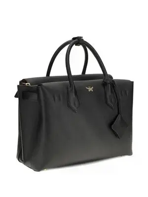Mcm Milla Leather Tote - Black