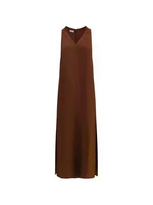 Brunello Cucinelli V-neck Maxi Dress