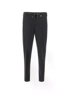 MYTHS Apollo Drawstring Welt-pocket Trousers - Grey