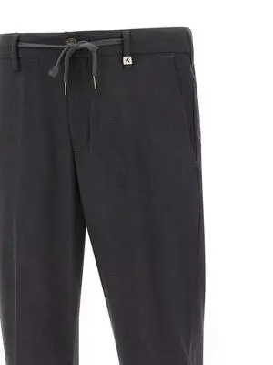 MYTHS Apollo Drawstring Welt-pocket Trousers - Grey